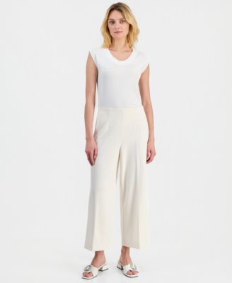 Click here for Anne Klein Womens High Rise Wide Leg Pull On Pants prices