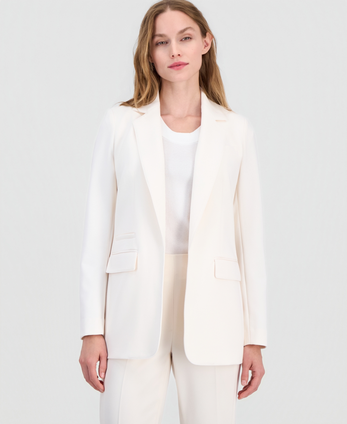 Click here for Anne Klein Womens Notch-Collar Open-Front Three-Po... prices