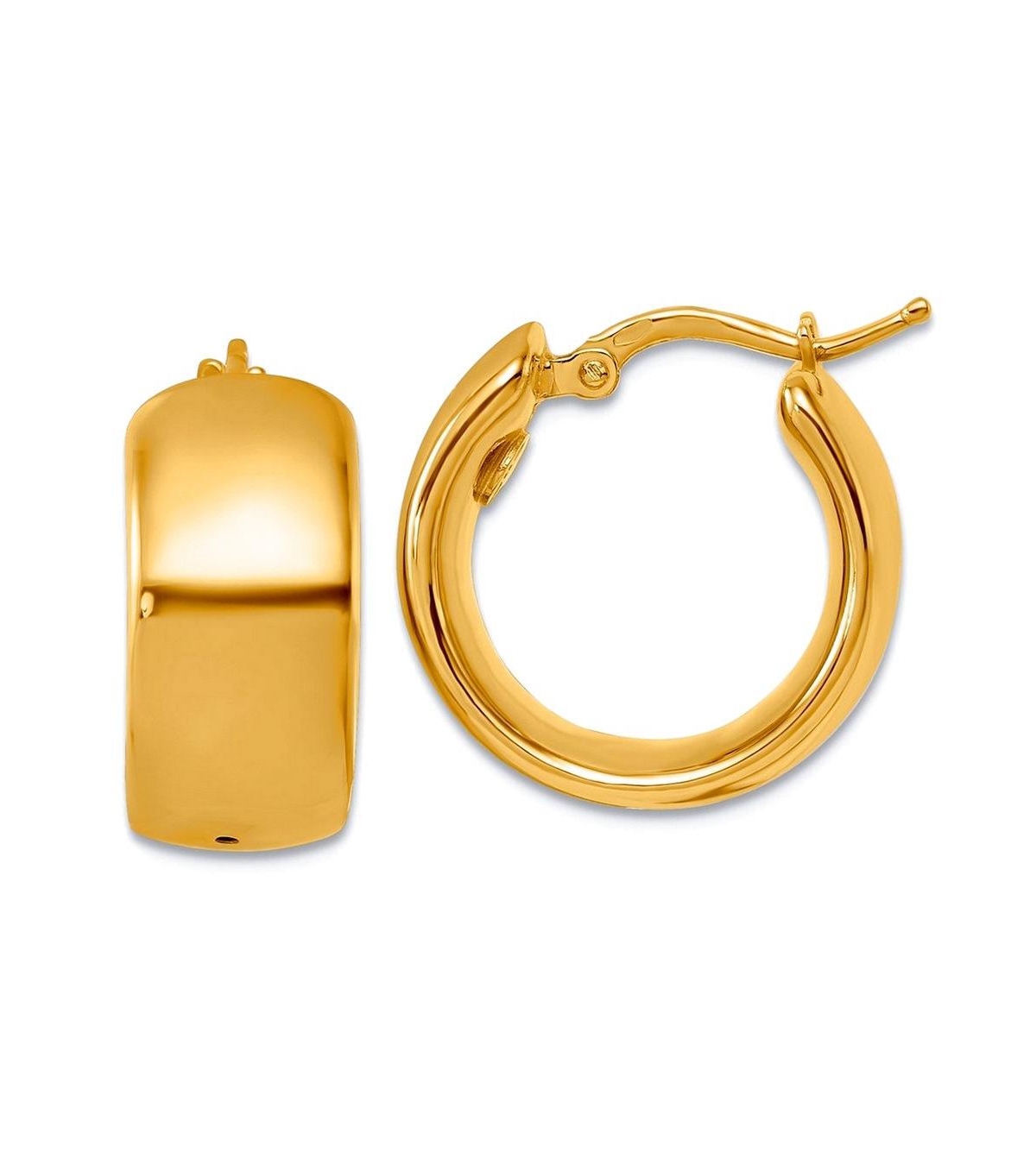 Click here for Curata Jewelry Solid 18k Gold Italian 19x9mm Wide... prices