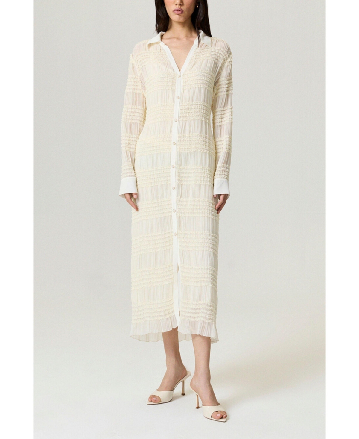 Click here for Nocturne Womens Ruffle Detailed Maxi Dress - Open... prices