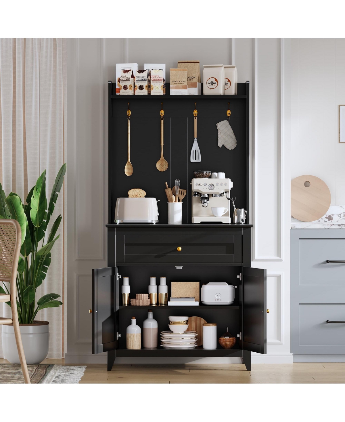 Click here for gaomon 63"Kitchen Pantry Storage Cabinet with... prices