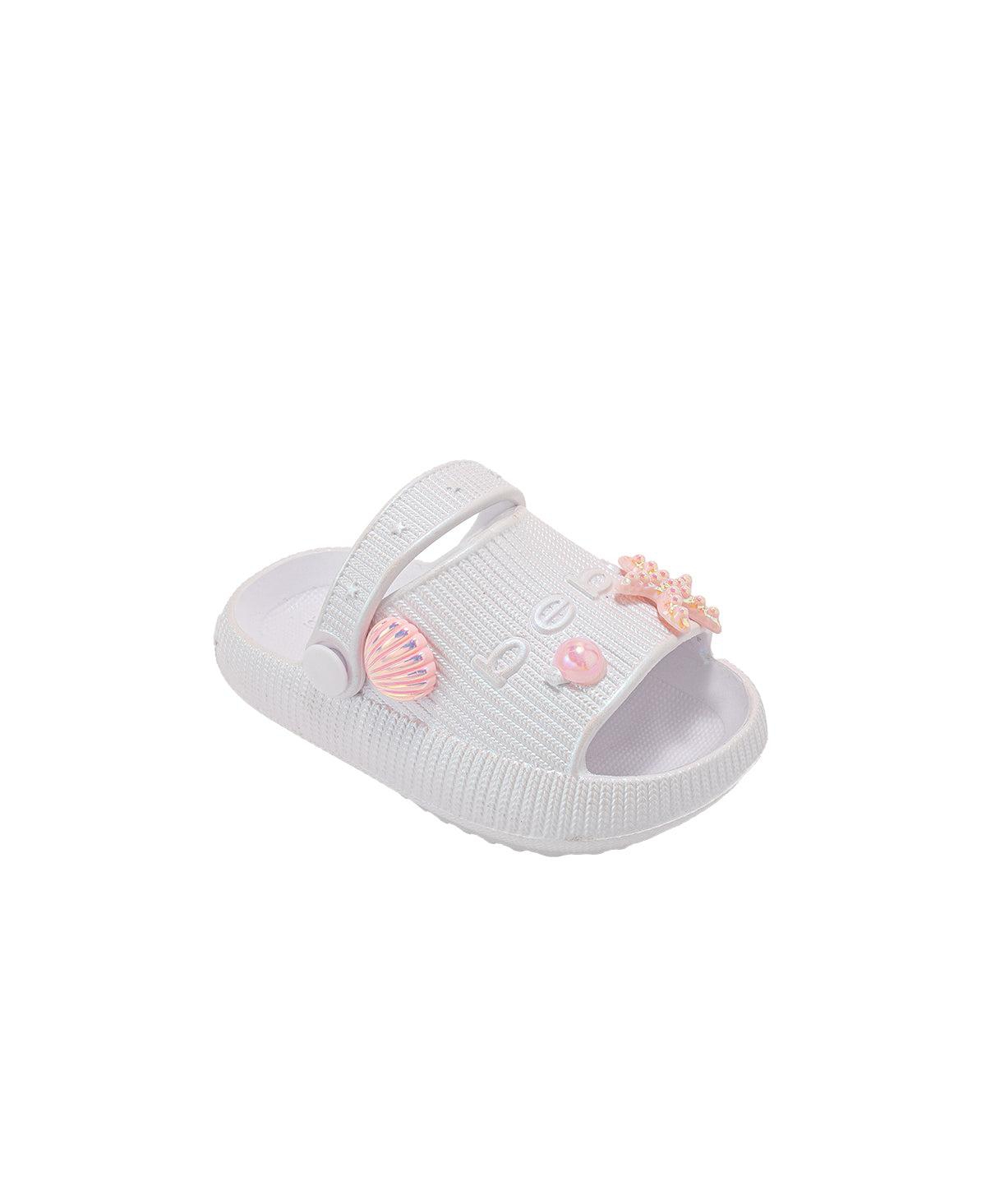 Click here for Bebe Little Girls Platform Eva Slide with Iridesce... prices