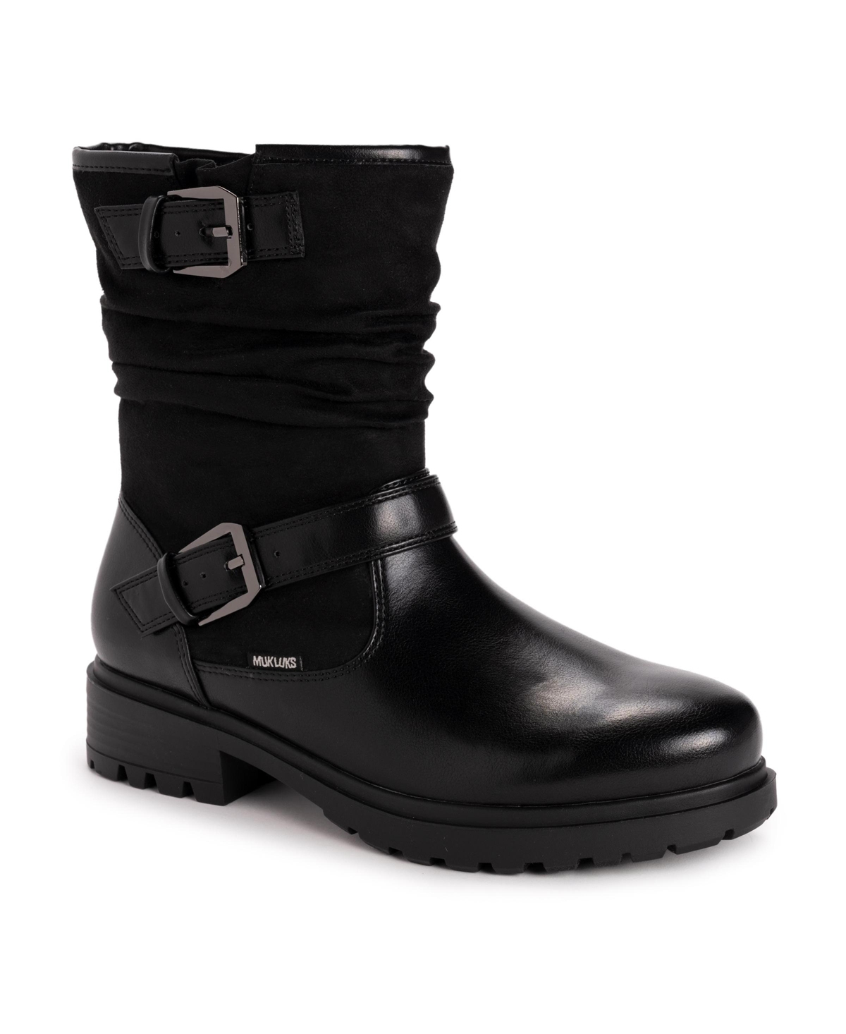 Click here for Muk Luks Womens Scarlett Sabrina Boots Wide - Blac... prices
