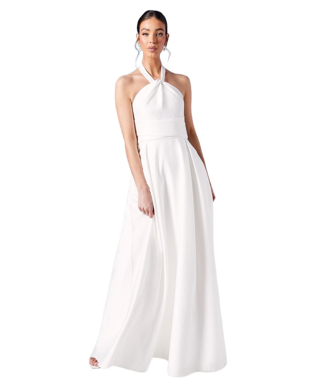 Click here for Coast Womens Satin Halterneck Wedding Dress - Ivor... prices