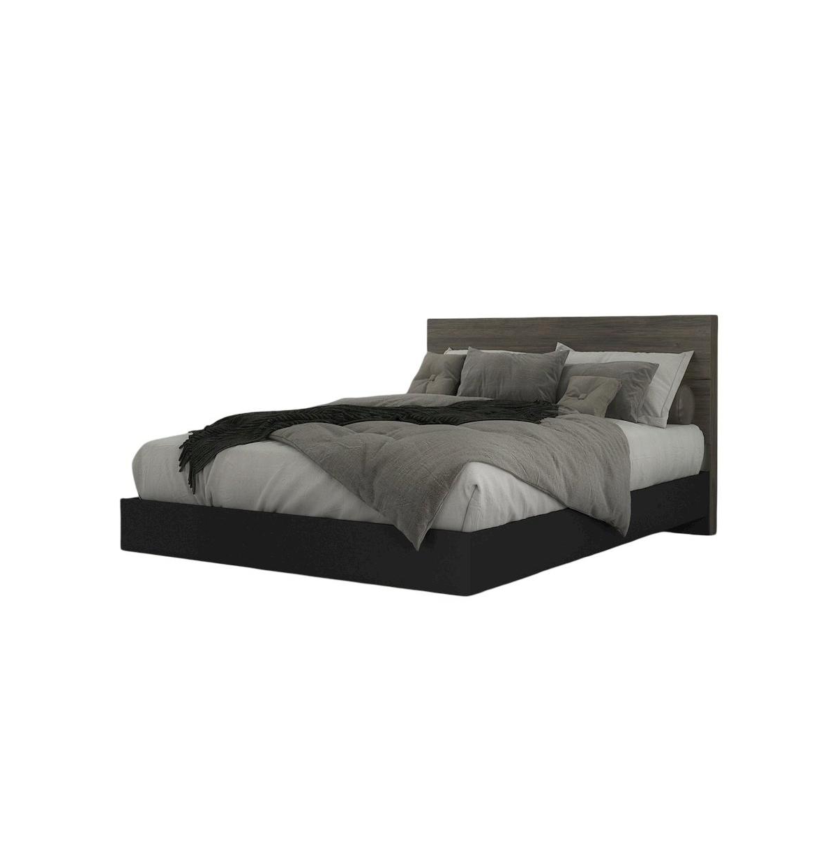 Click here for Nexera Bed Frame And Headboard  Queen. - Bark grey... prices