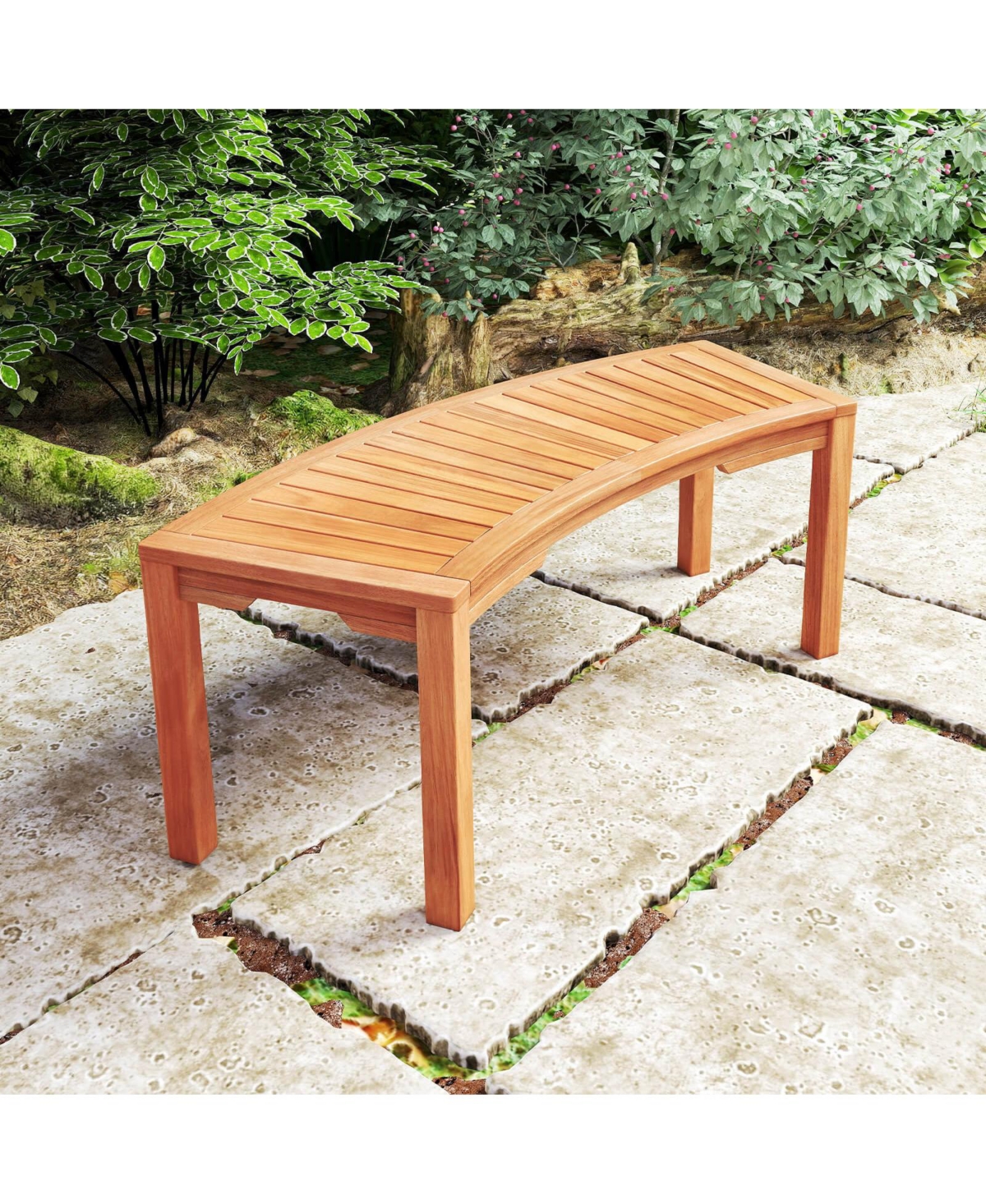 Click here for Outdoor Curved Bench with Slatted Seat Wrap Around... prices
