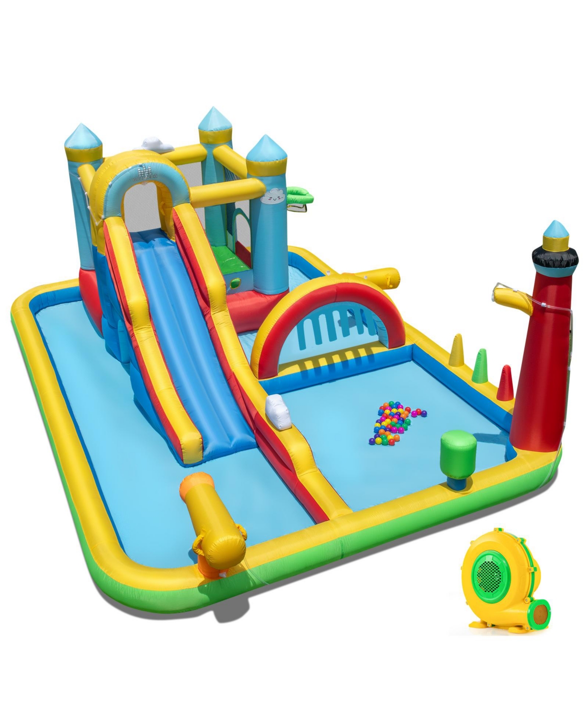 Click here for Mecale Giant Inflatable Water Slide Park with Long... prices