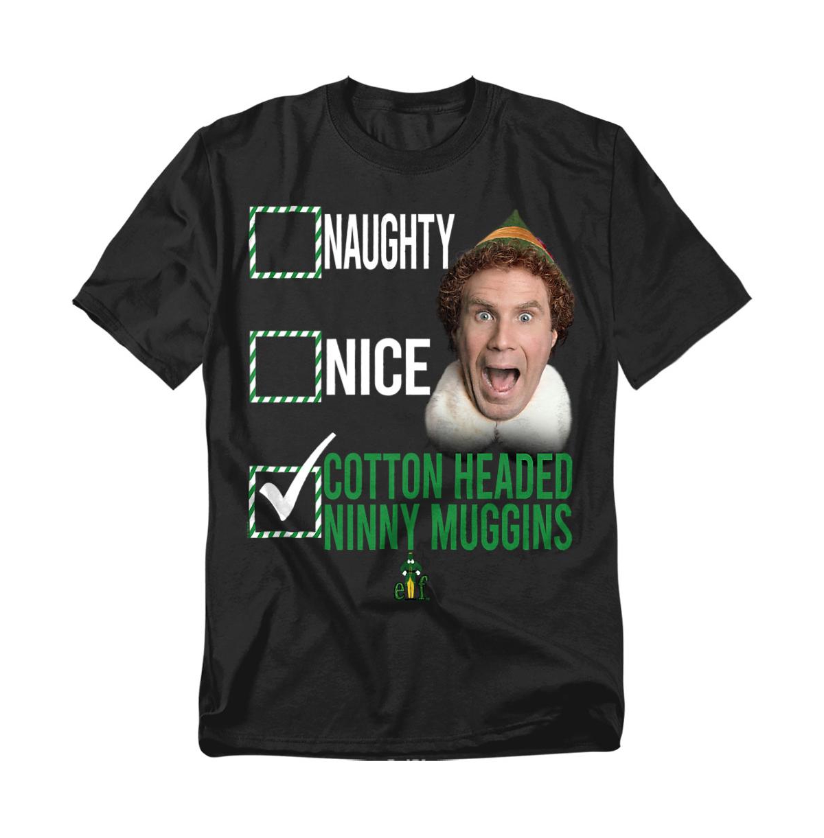 Click here for Elf Mens Not Naughty Not Nice T-Shirt - Black prices