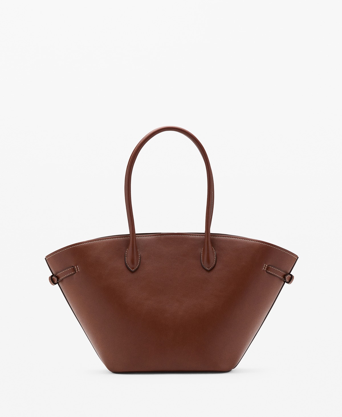 Click here for Mango Womens Double Handle Shopper Bag - Leather prices