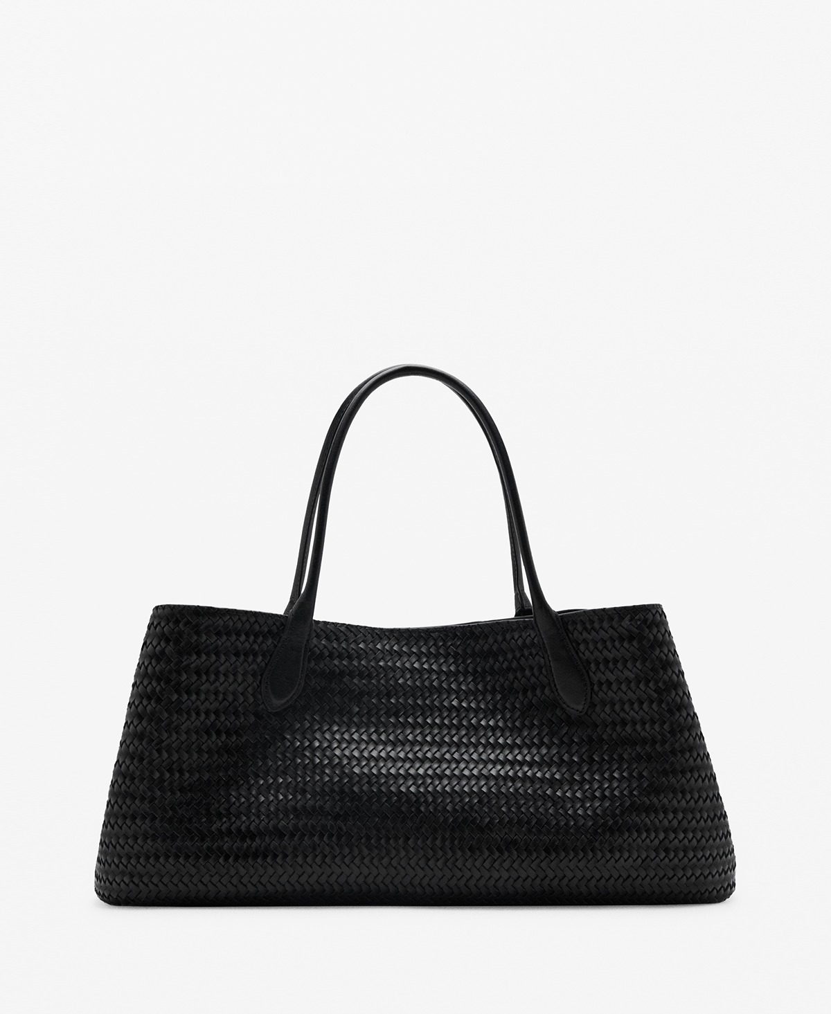 Click here for Mango Womens Large Braided Leather Shoulder Bag -... prices