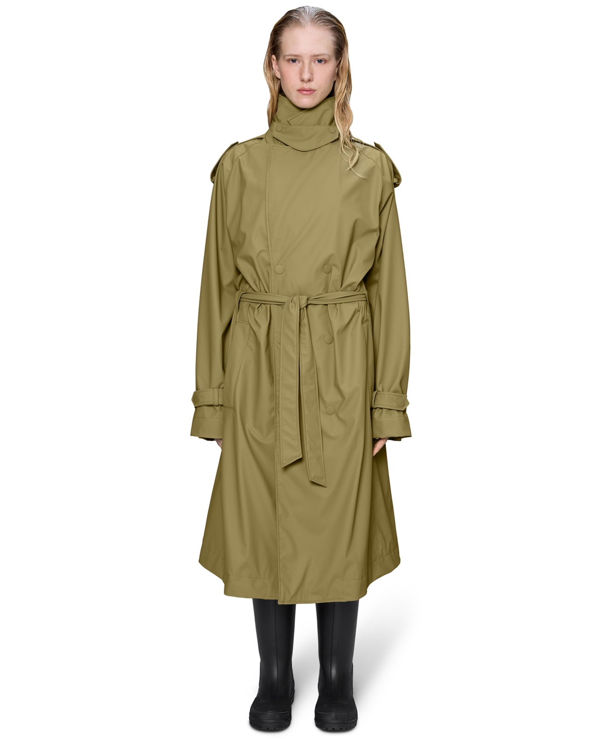 Click here for Rains Womens Oversized Double Breasted Trench Coat... prices