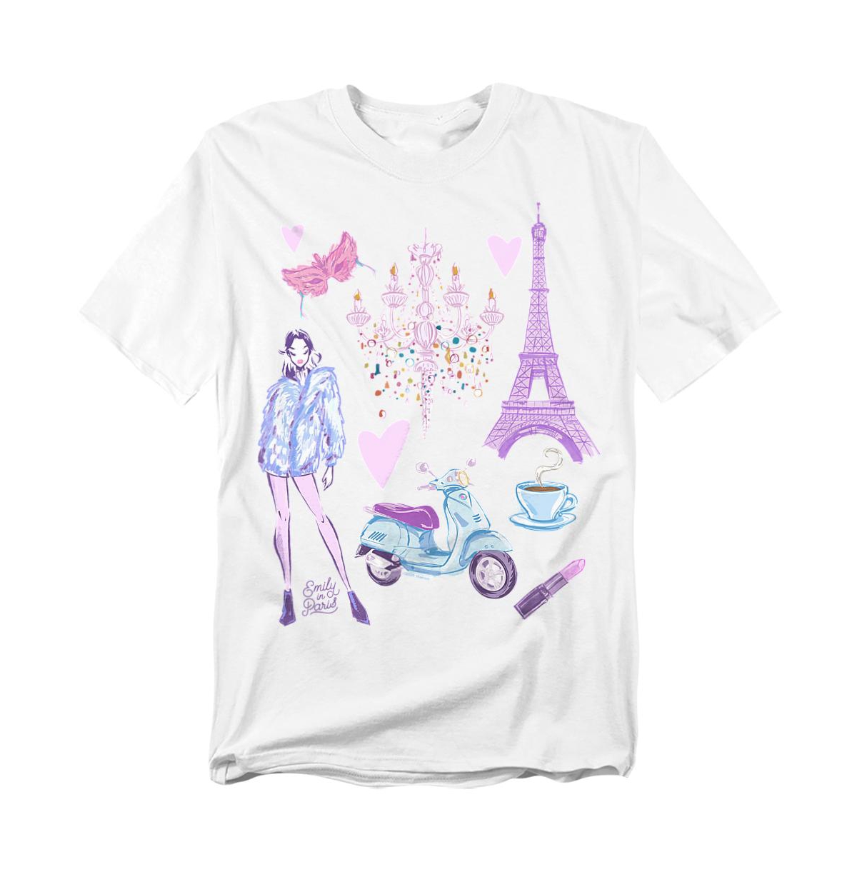 Click here for Emily in Paris Mens Large Icon Collage T-Shirt - W... prices