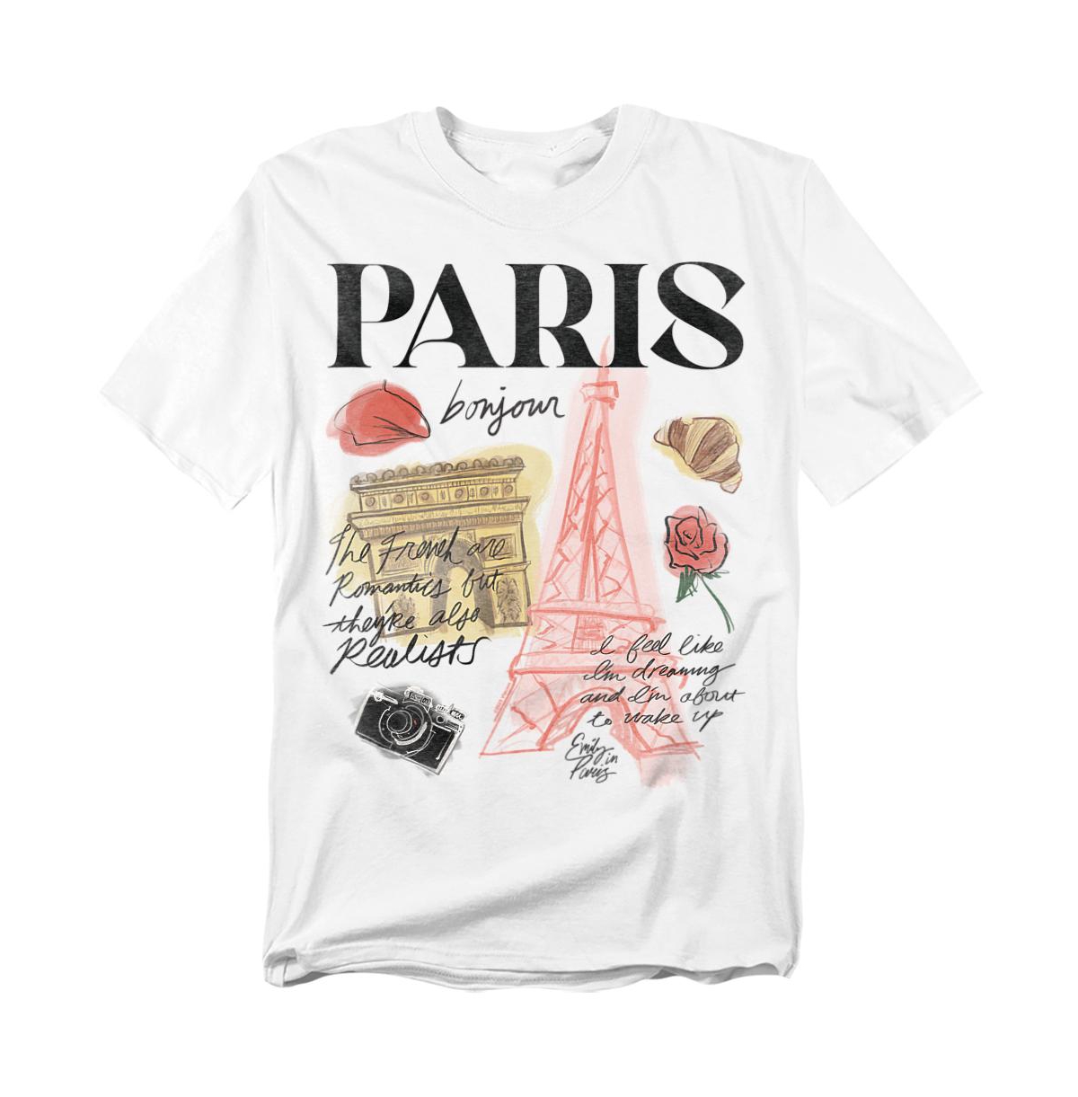Click here for Emily in Paris Mens Traveling Paris T-Shirt - Whit... prices