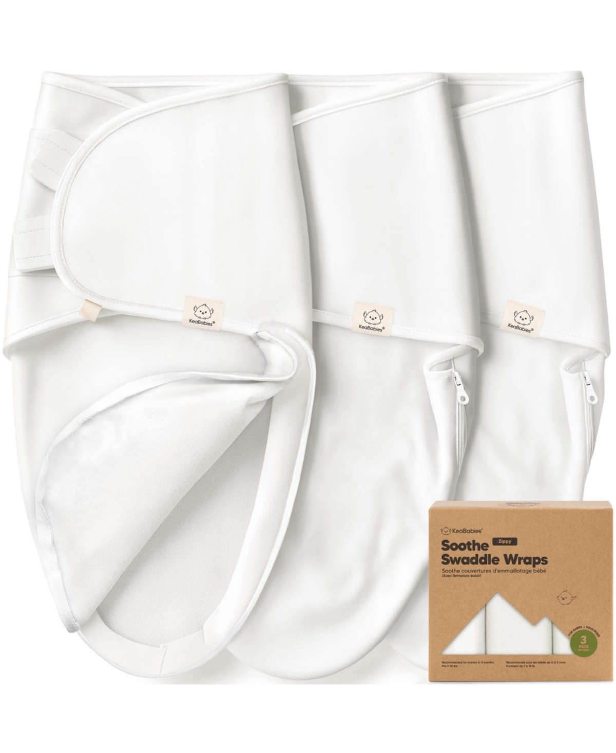 Click here for KeaBabies 3pk Soothe Zippy Baby Swaddles 0-6 Month... prices