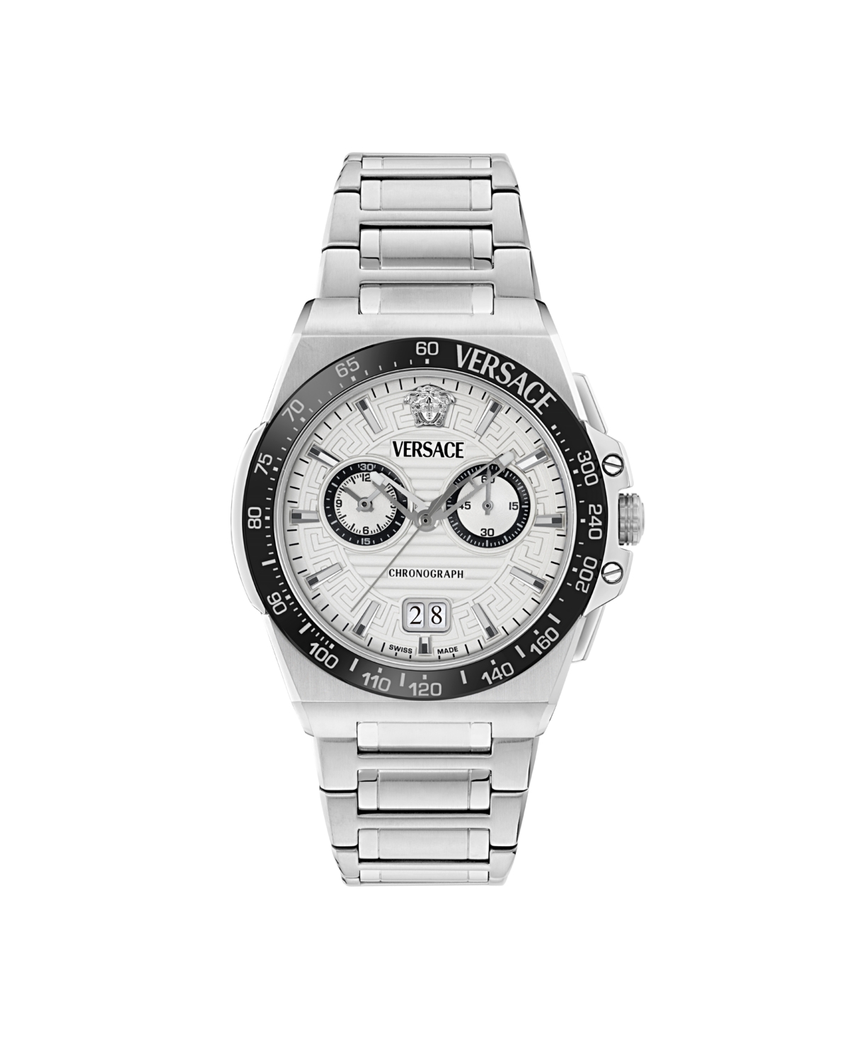 Click here for Versace Mens Greca Reaction Silver Stainless Steel... prices