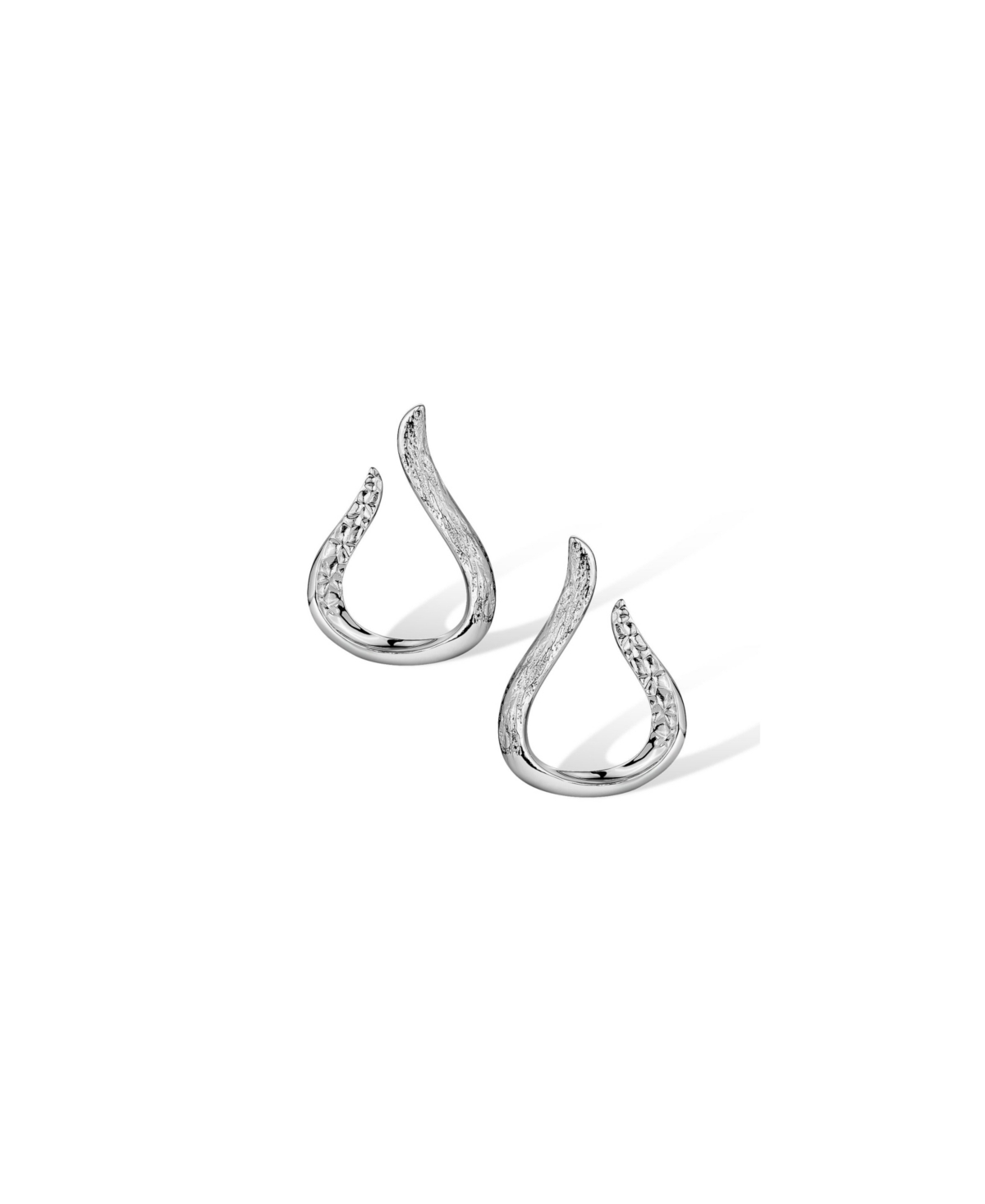 Click here for Retro Chic Wave Round Earrings - Silver prices