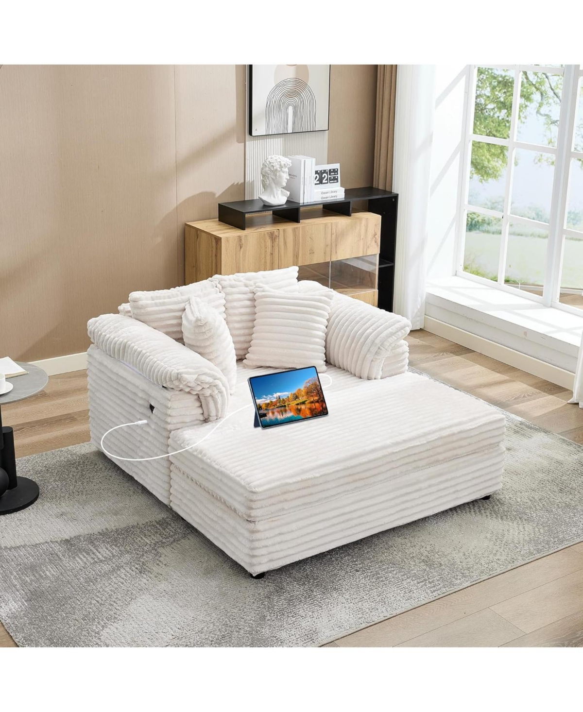 Click here for gaomon Oversized Chaise Lounge Chair Indoor Uphols... prices