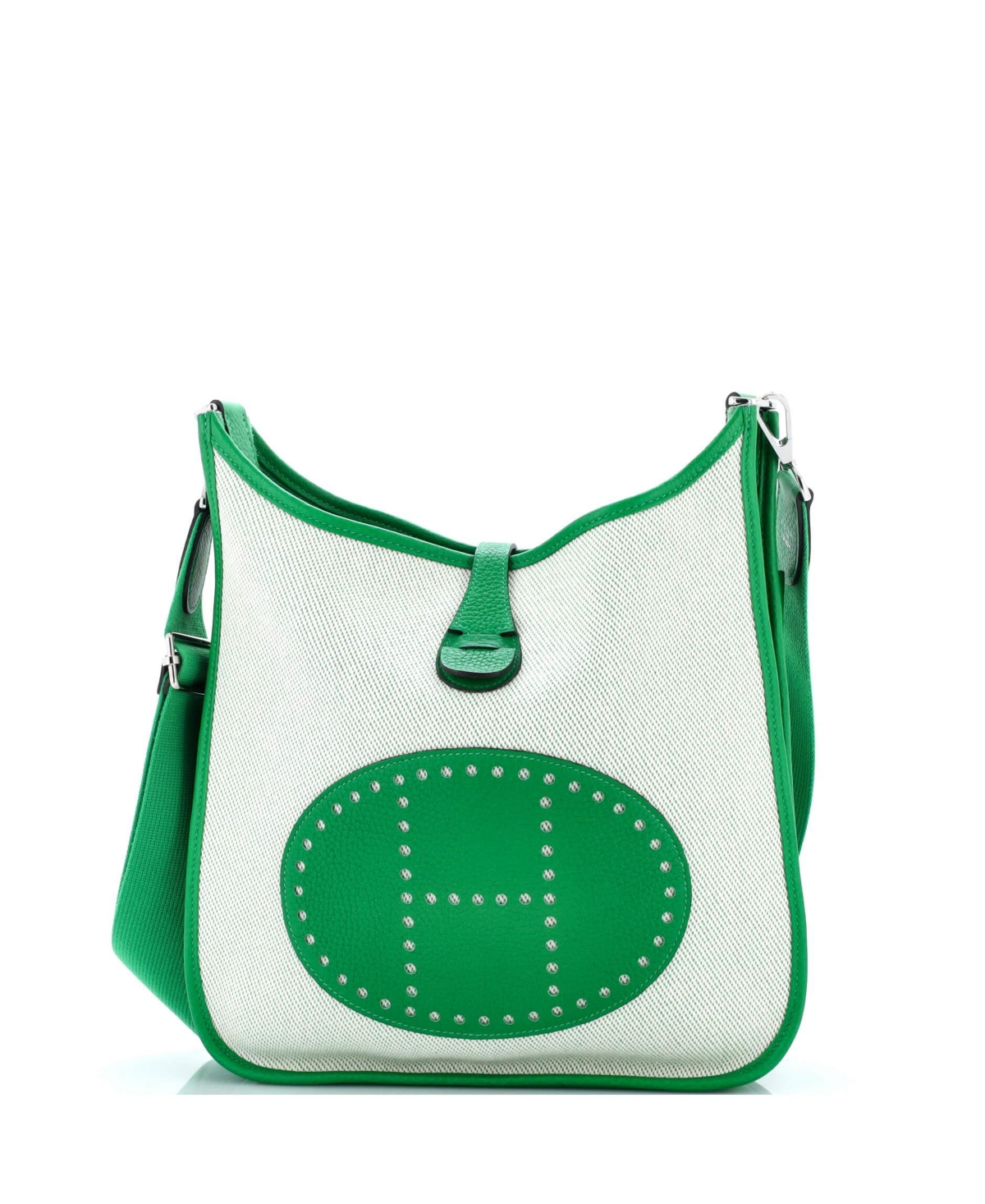 Click here for Pre-Owned HERMES Pm Evelyne Bag Gen Iii Toile and... prices