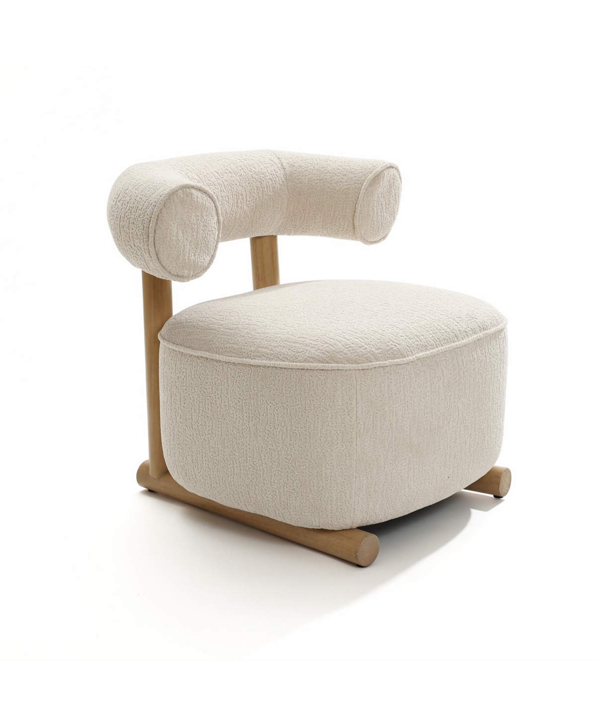 Click here for LuxenHome Upholstered Cream Modern U-Shape Back Ac... prices