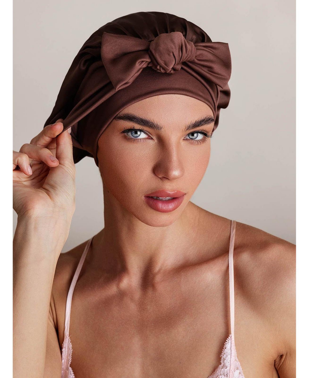 Click here for Silksilky Pure Silk Bowknot Tie Bonnet - Medium Br... prices