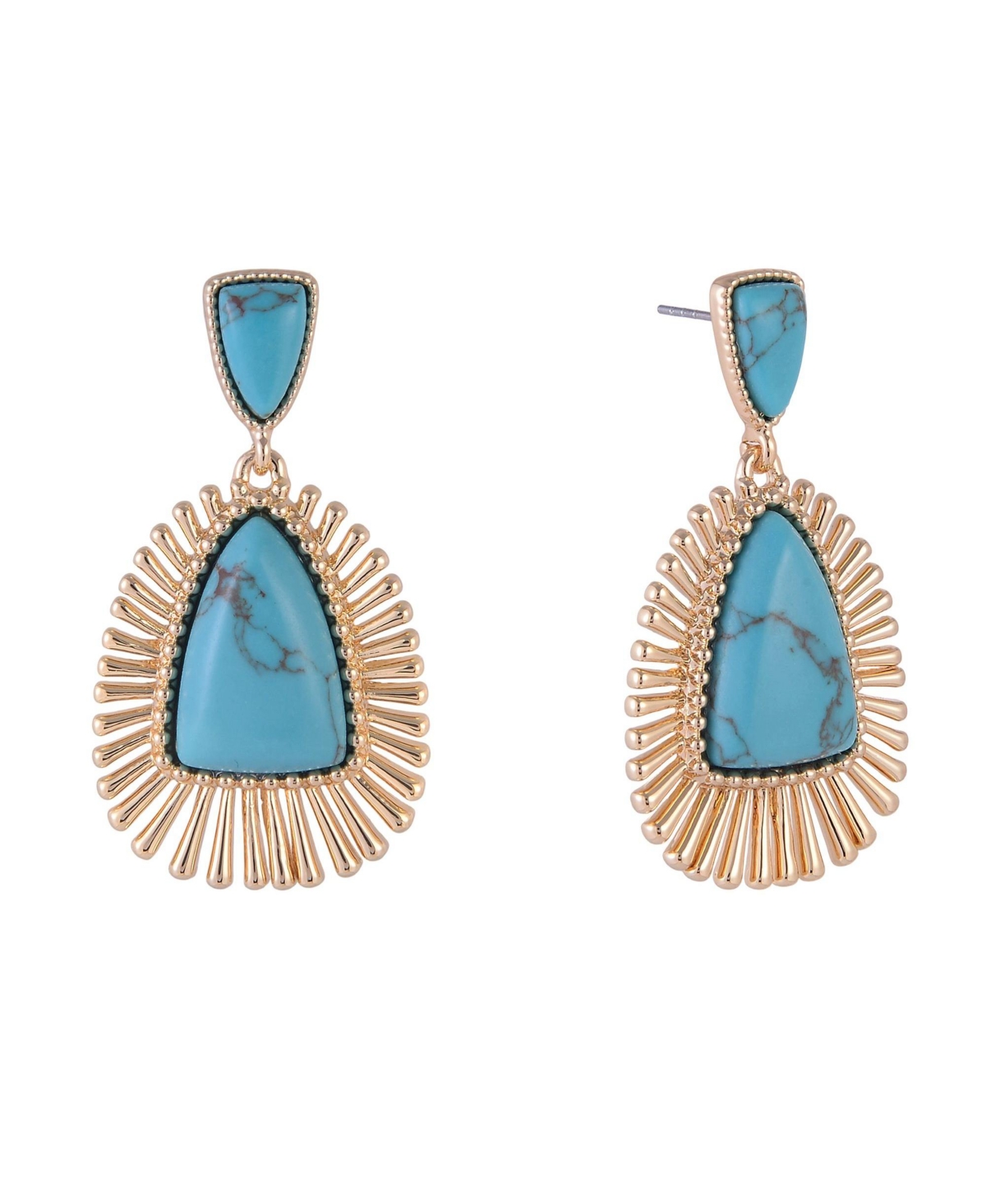 Click here for Rachel Rachel Roy Gold Tone and Turquoise Drop Ear... prices