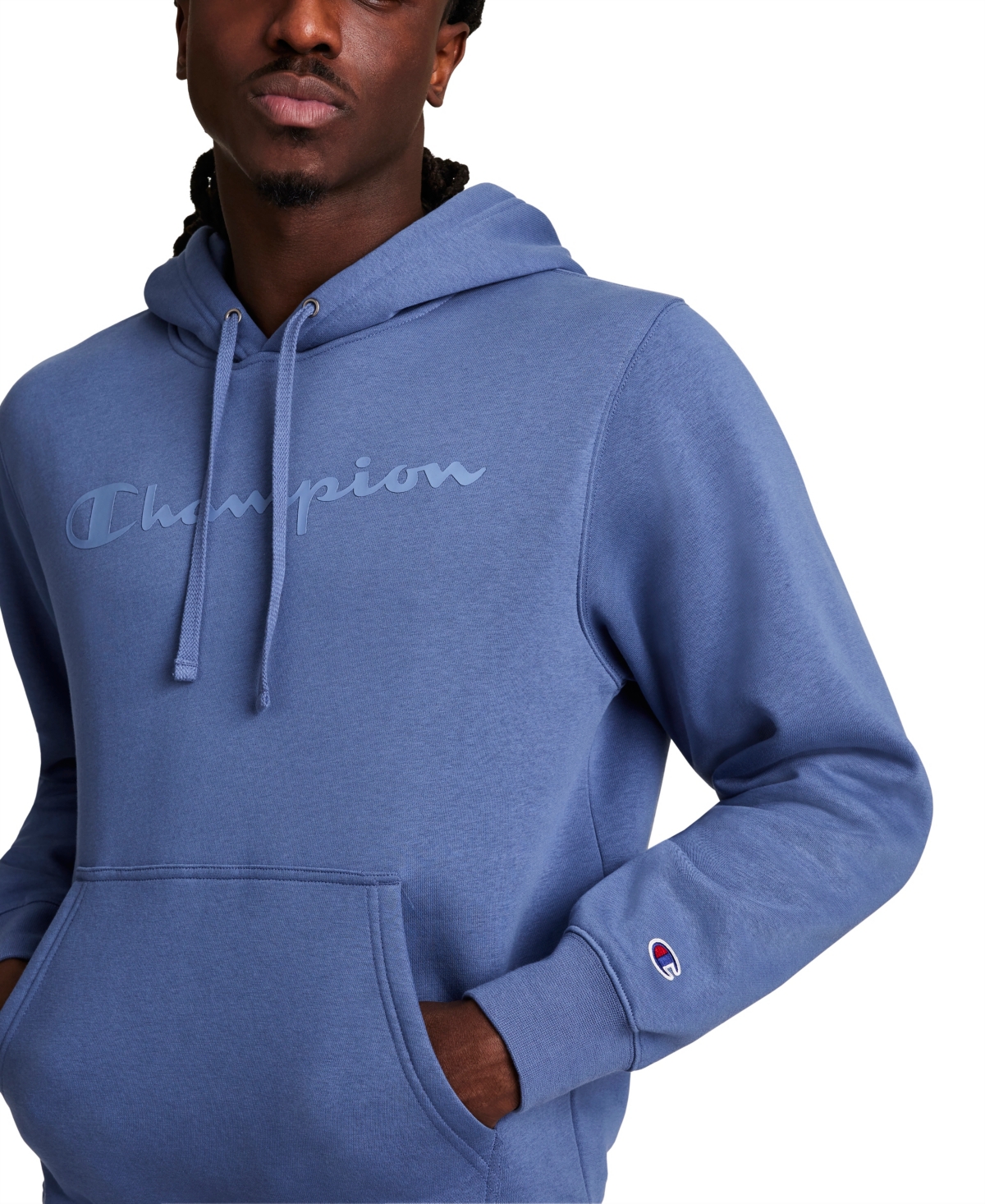 Click here for Champion Mens Logo Graphic Pullover Hoodie - Coast... prices