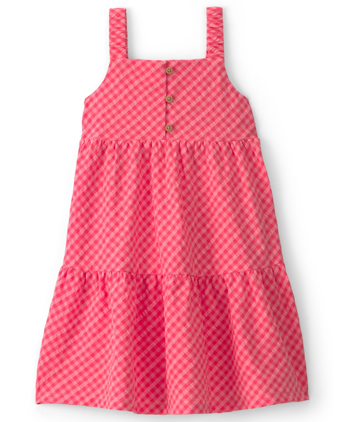 Click here for Carters Girls 2T-5T Gingham Tiered Dress - Red prices