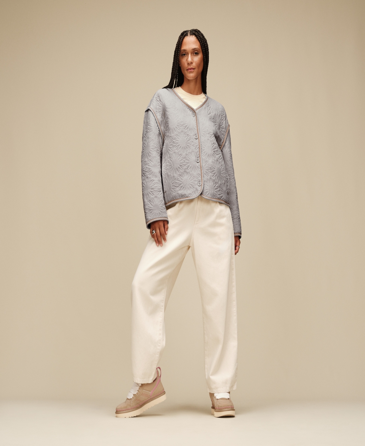 Click here for Ugg Womens Regular Fit Button Closure Sun Quilted... prices