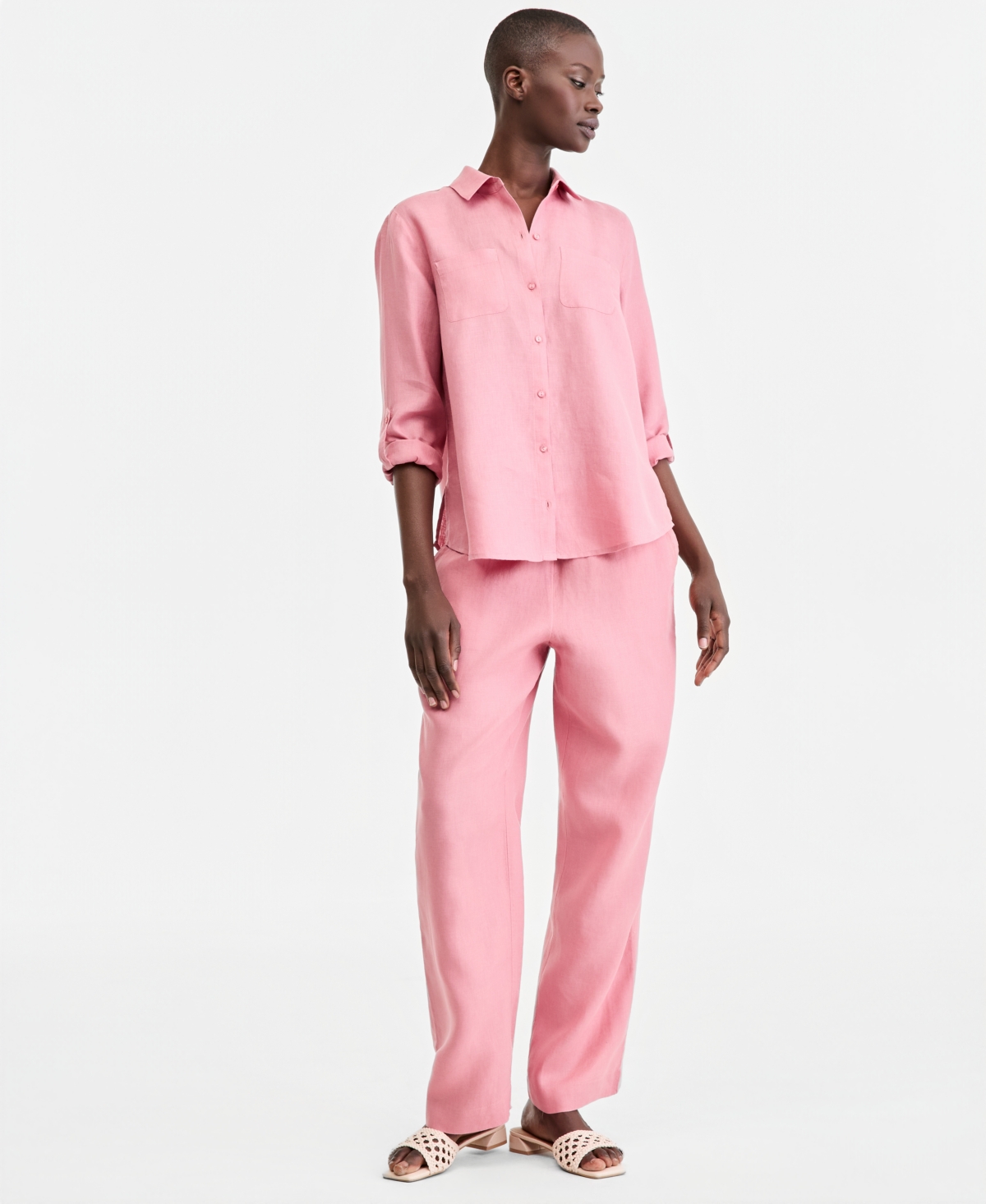 Click here for Charter Club Womens 100 Linen Drawstring Pants  Cr... prices