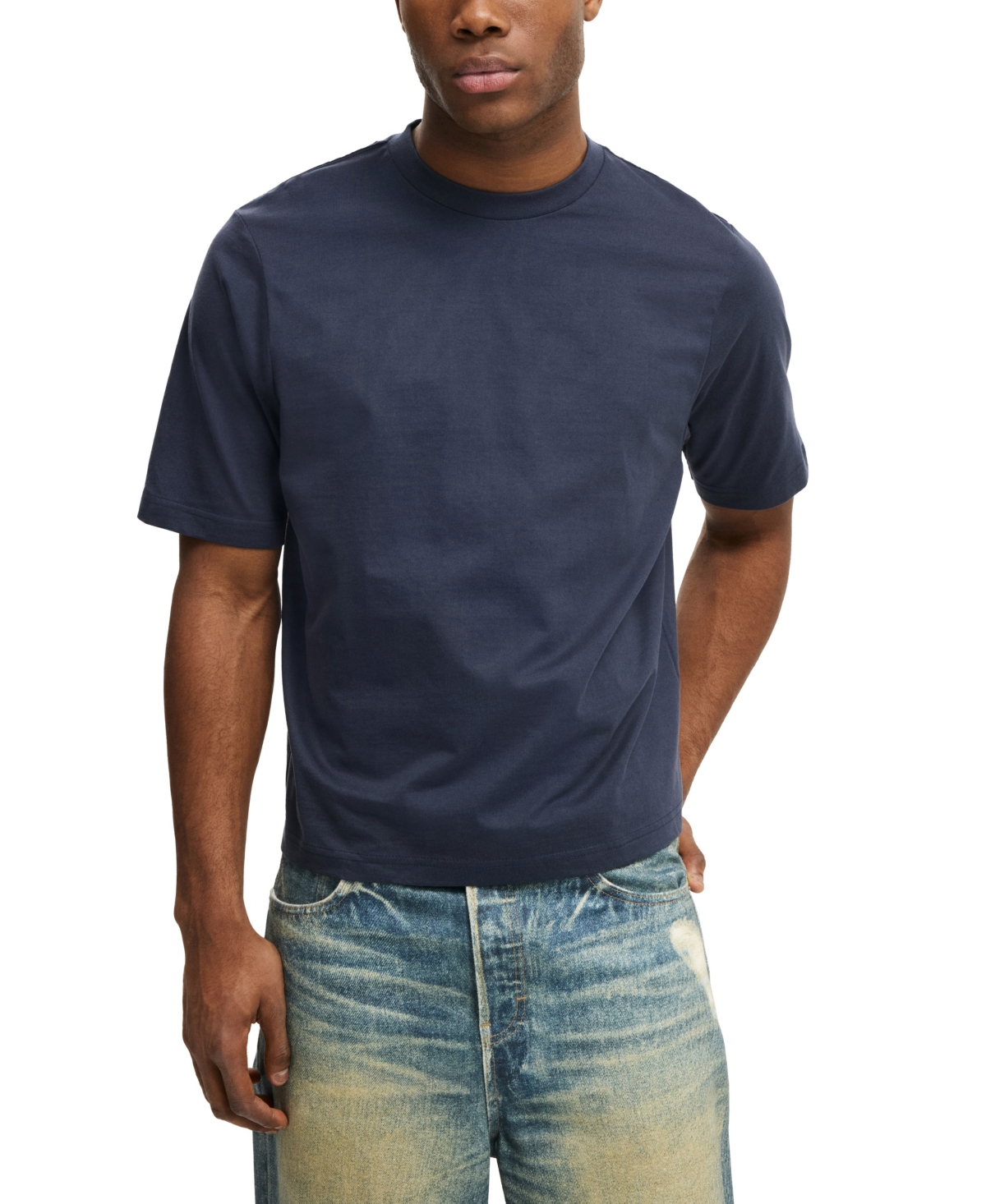 Click here for Cotton On Mens Crewneck T-Shirt - Navy prices