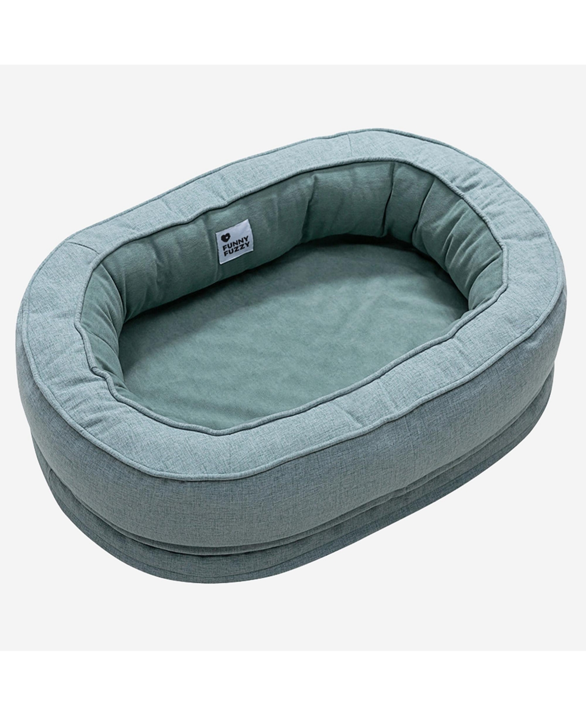 Click here for FunnyFuzzy Washable Donut Dog Bed - Lake green prices