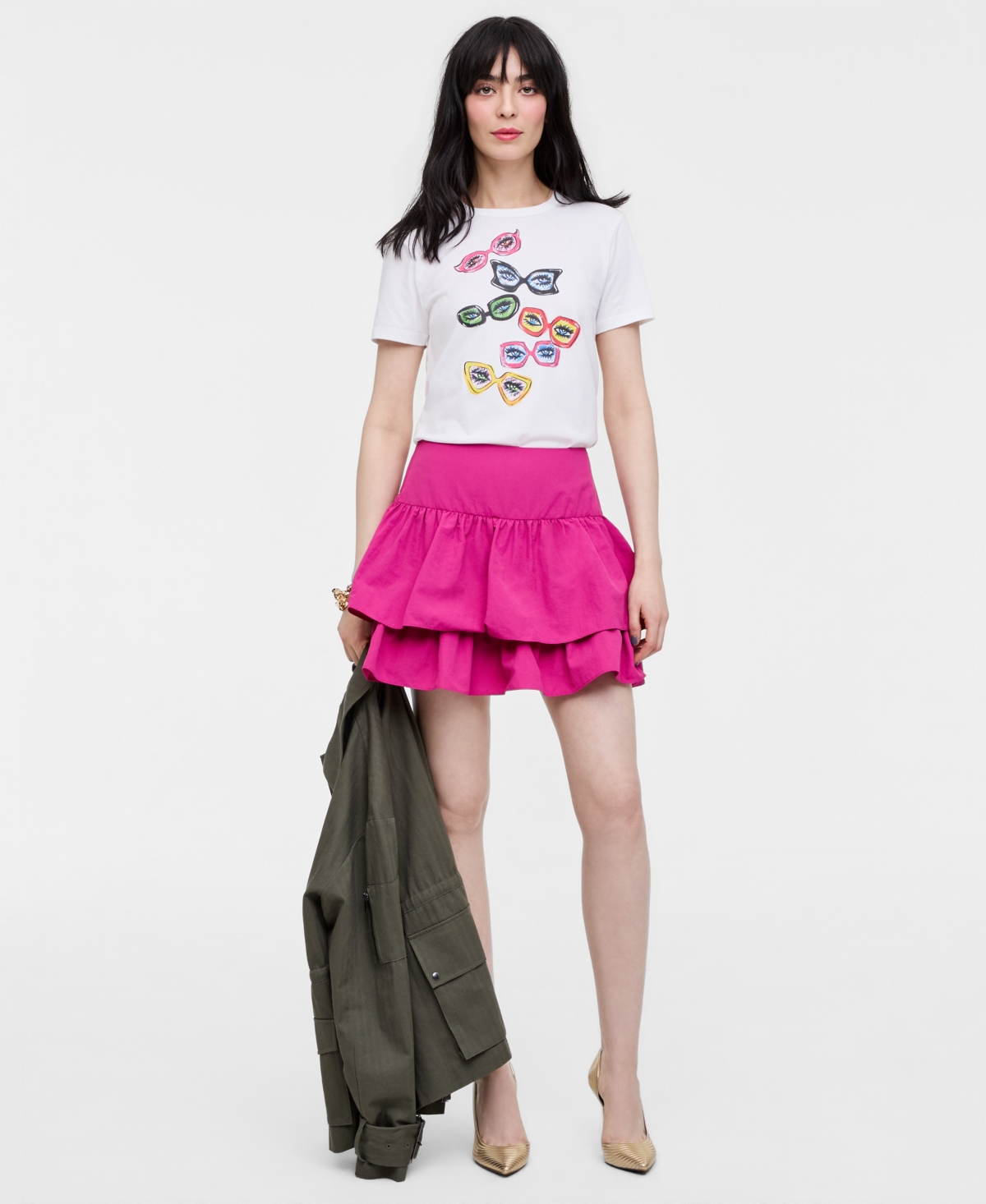 Click here for On 34th X Molly Rogers Womens Flared Mini Skort  M... prices