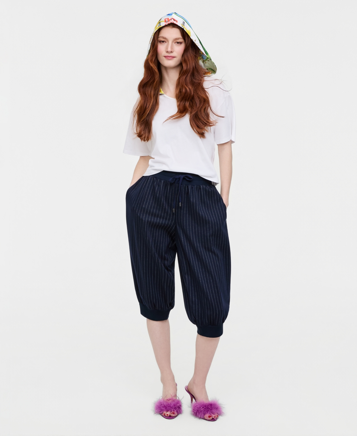 Click here for On 34th X Molly Rogers Womens Pinstripe Drawstring... prices