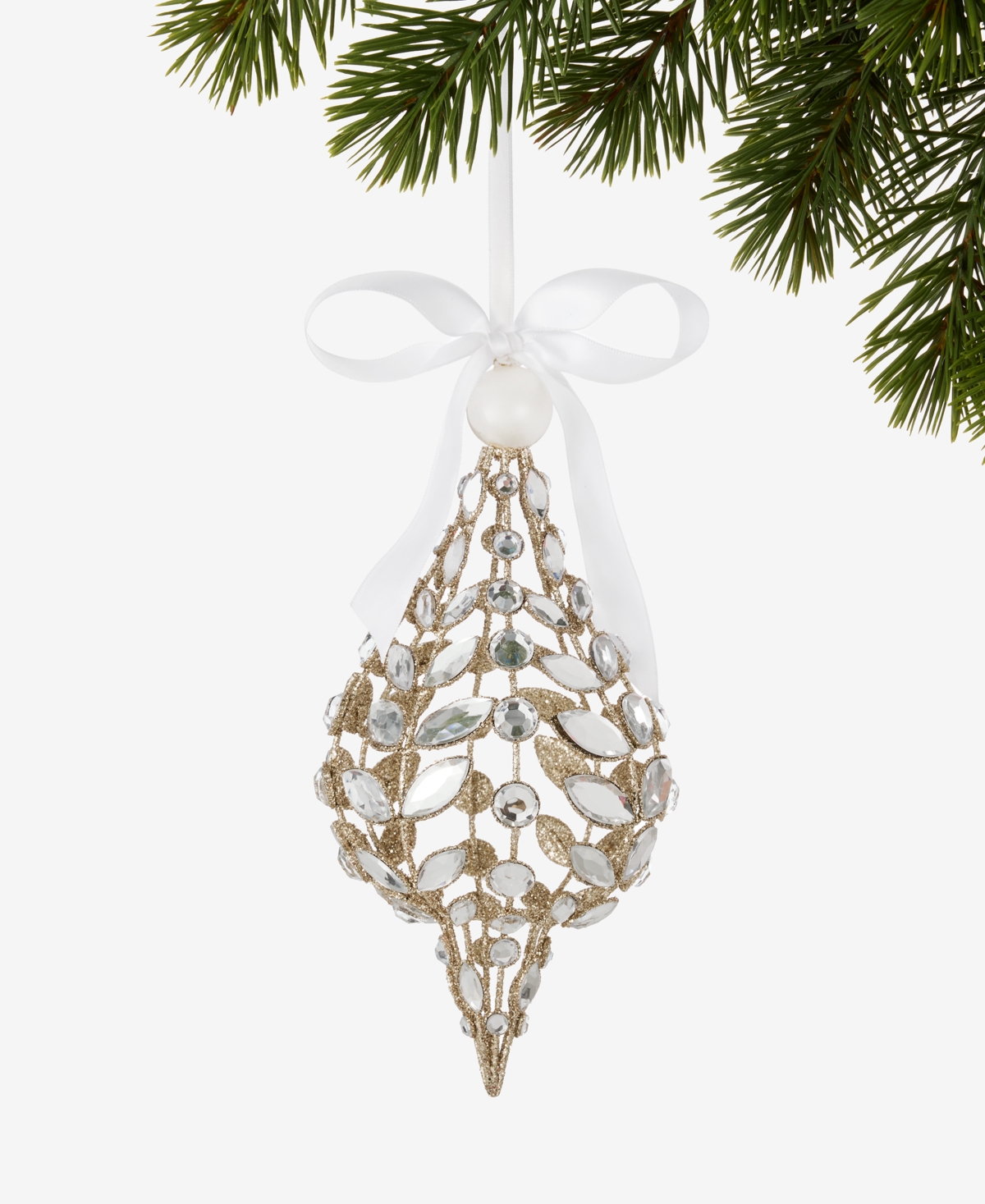 Click here for Holiday Lane Jeweled Classics With Gems Drop Ornam... prices