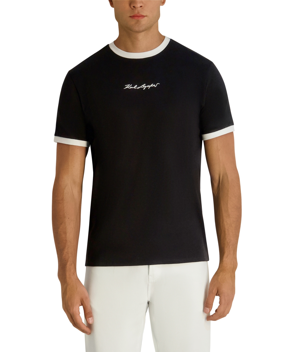 Click here for Karl Lagerfeld Paris Mens Regular-Fit T-Shirt - Bl... prices