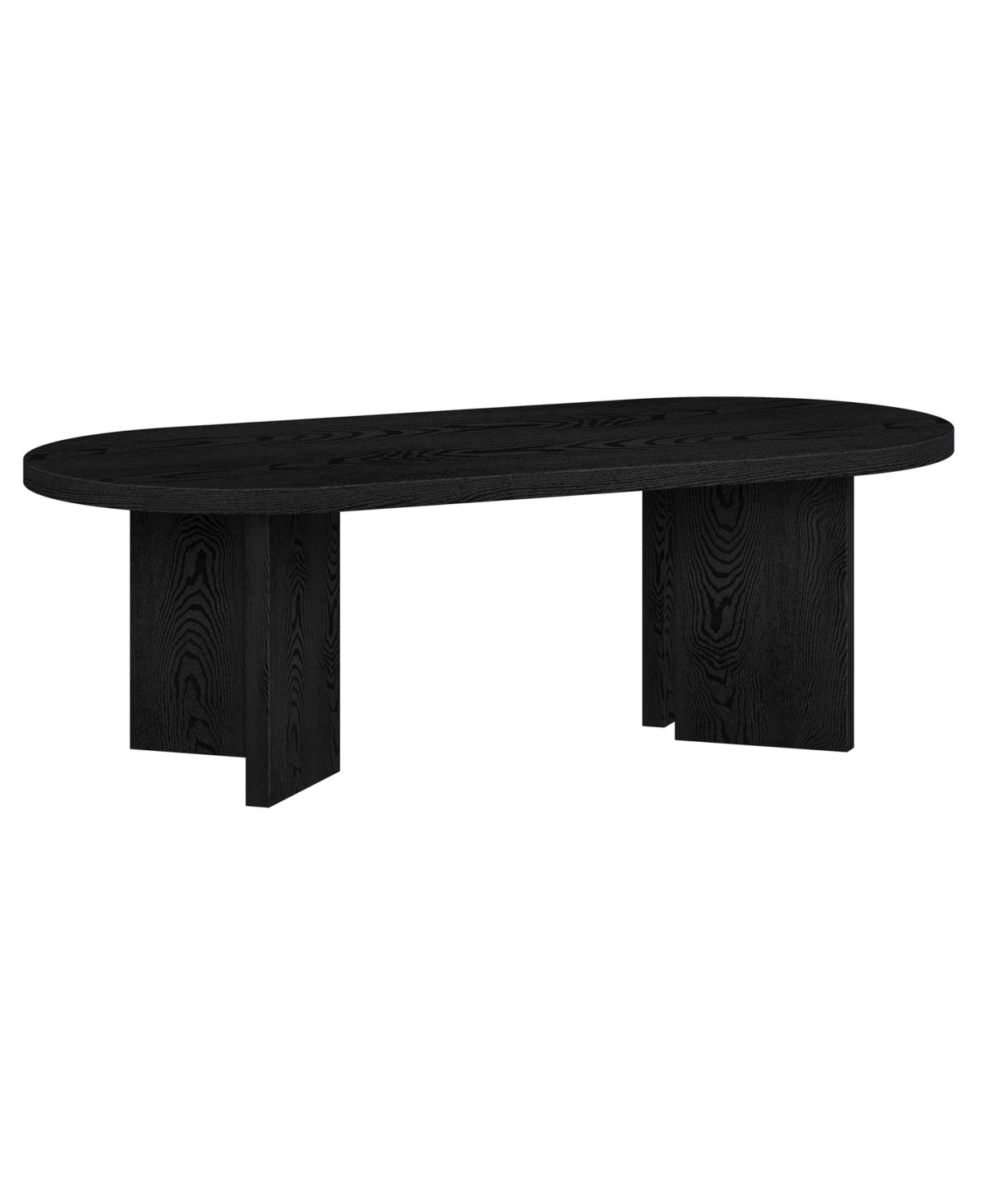 Click here for Hudson & Canal Alma 48 Wide Oval Coffee Table - Bl... prices