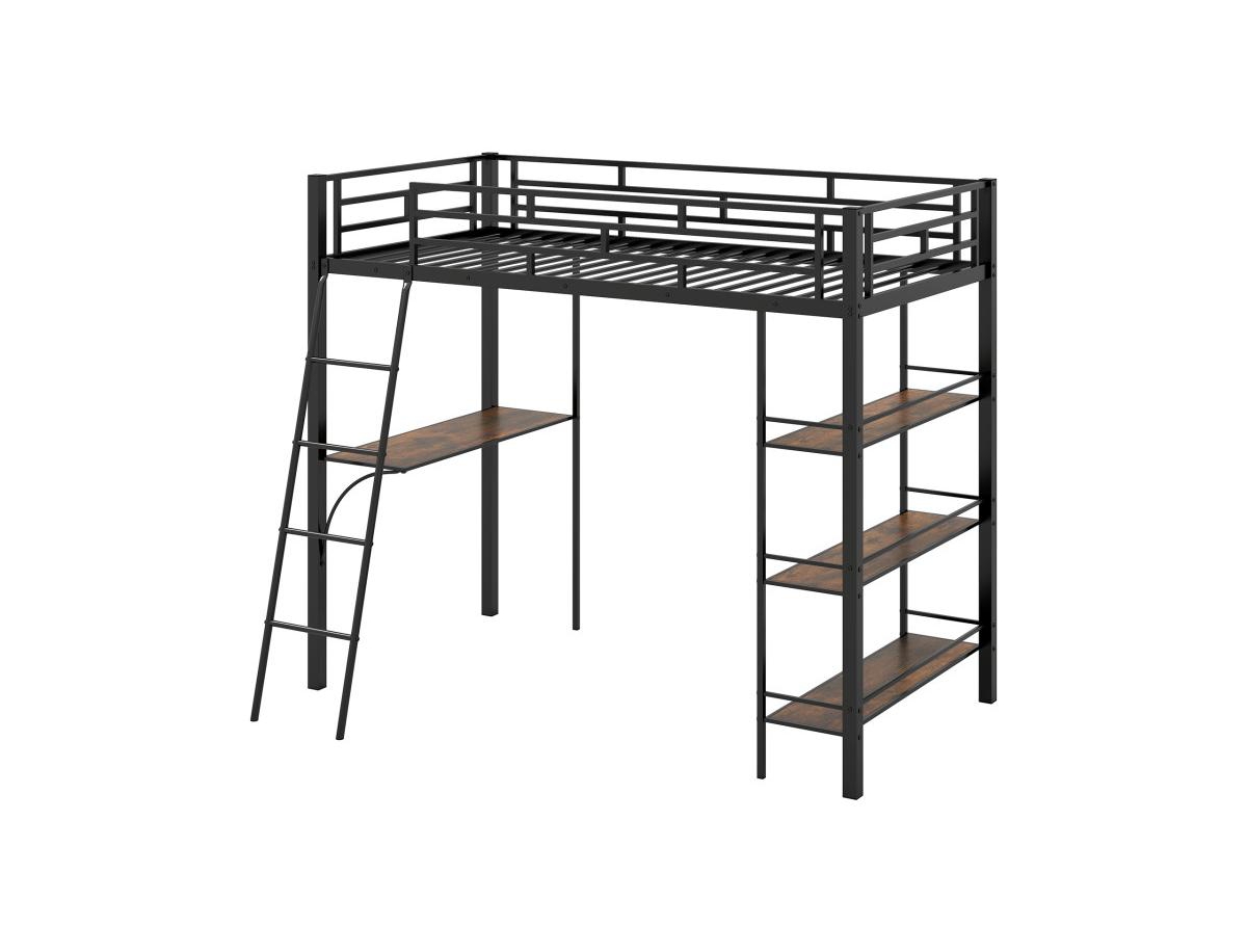 Click here for Slickblue Twin-Size Loft Bed with Desk  Shelves  a... prices