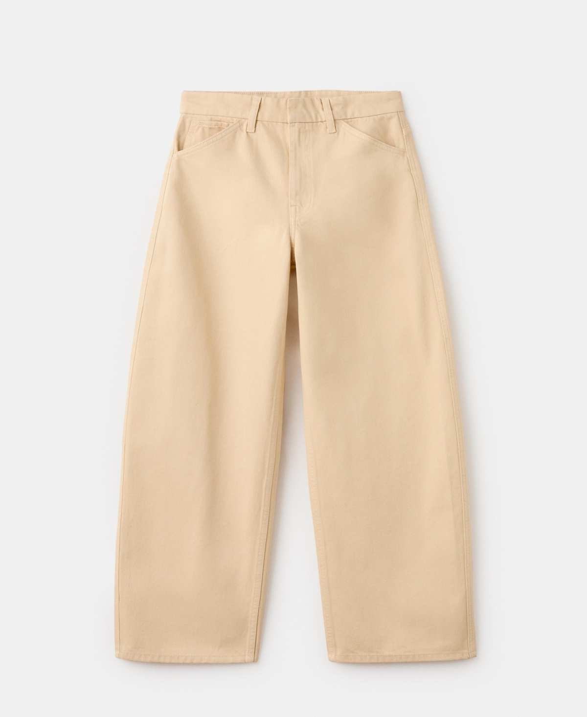 Click here for Mango Womens Mid-Rise Balloon Jeans - Vanilla prices