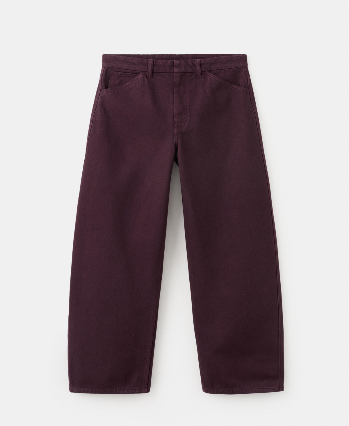 Click here for Mango Womens Mid-Rise Balloon Jeans - Wine prices