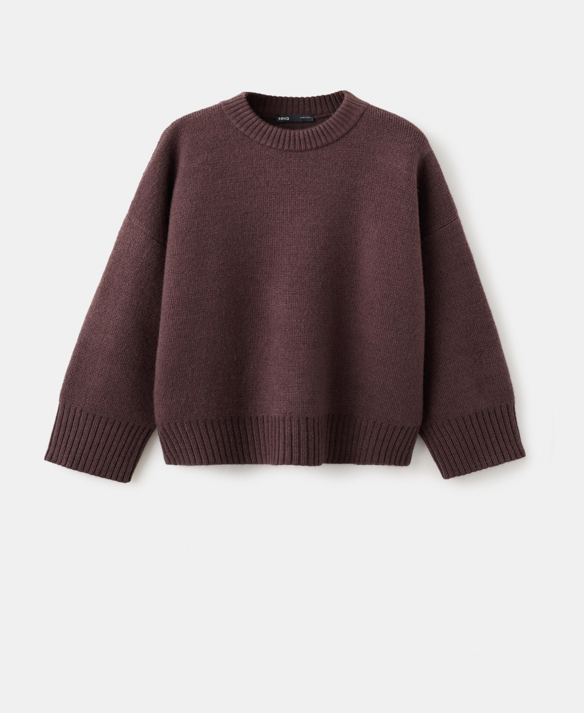 Click here for Mango Womens Round-Neck Knitted Sweater - Wine prices