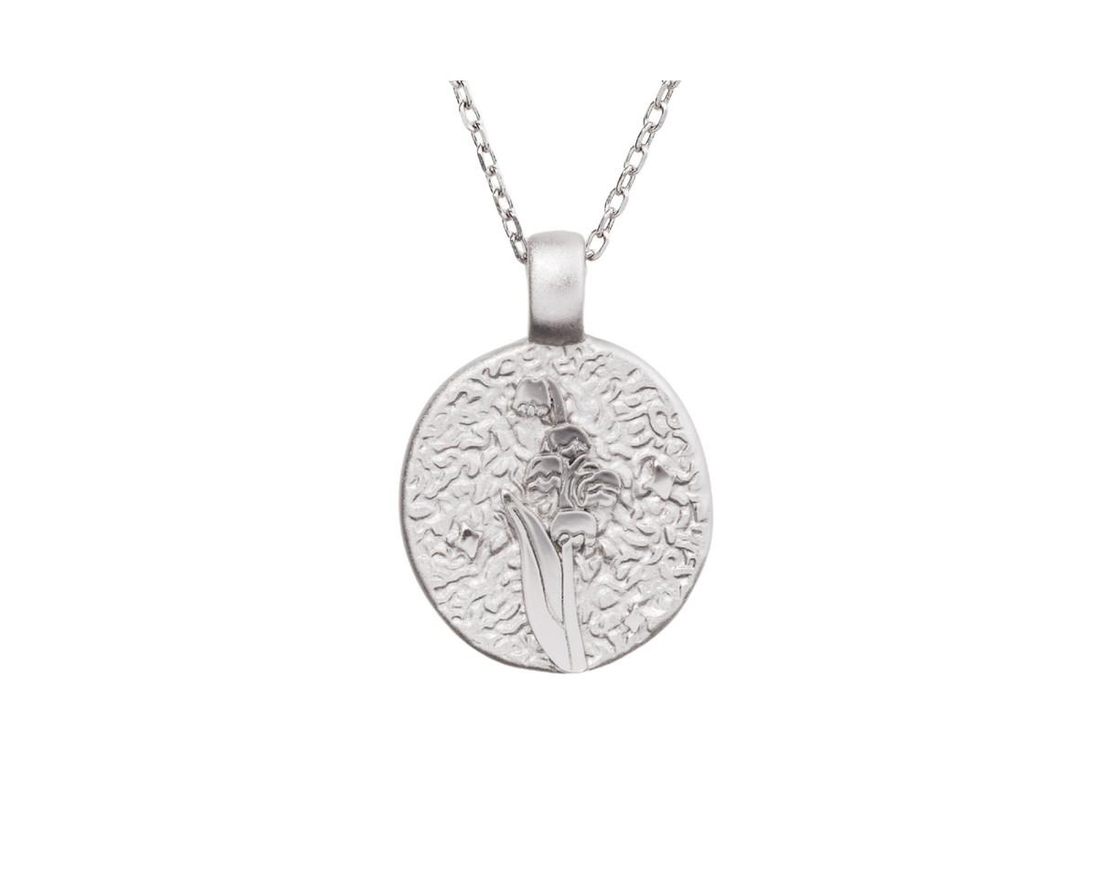 Click here for Little Sky Stone Birth Flower Silver Pendant Neckl... prices