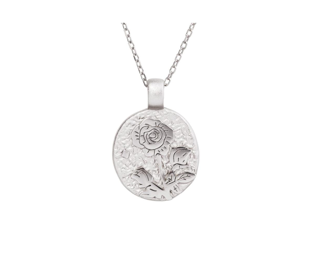 Click here for Little Sky Stone Birth Flower Silver Pendant Neckl... prices