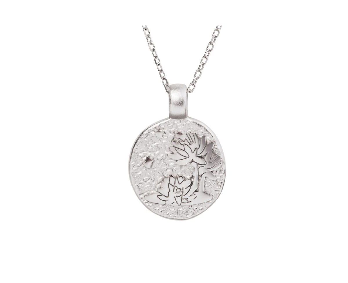 Click here for Little Sky Stone Birth Flower Silver Pendant Neckl... prices