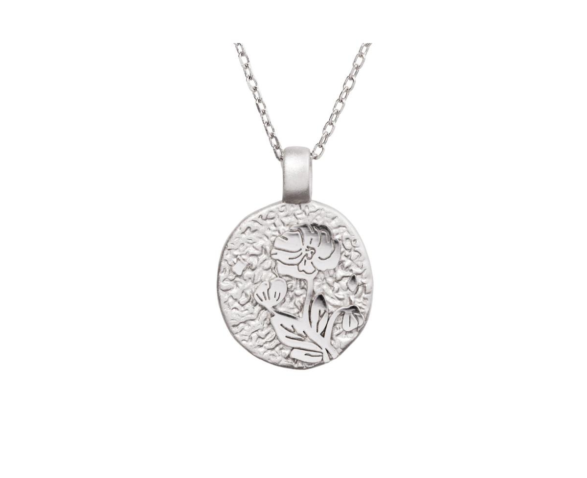 Click here for Little Sky Stone Birth Flower Silver Pendant Neckl... prices