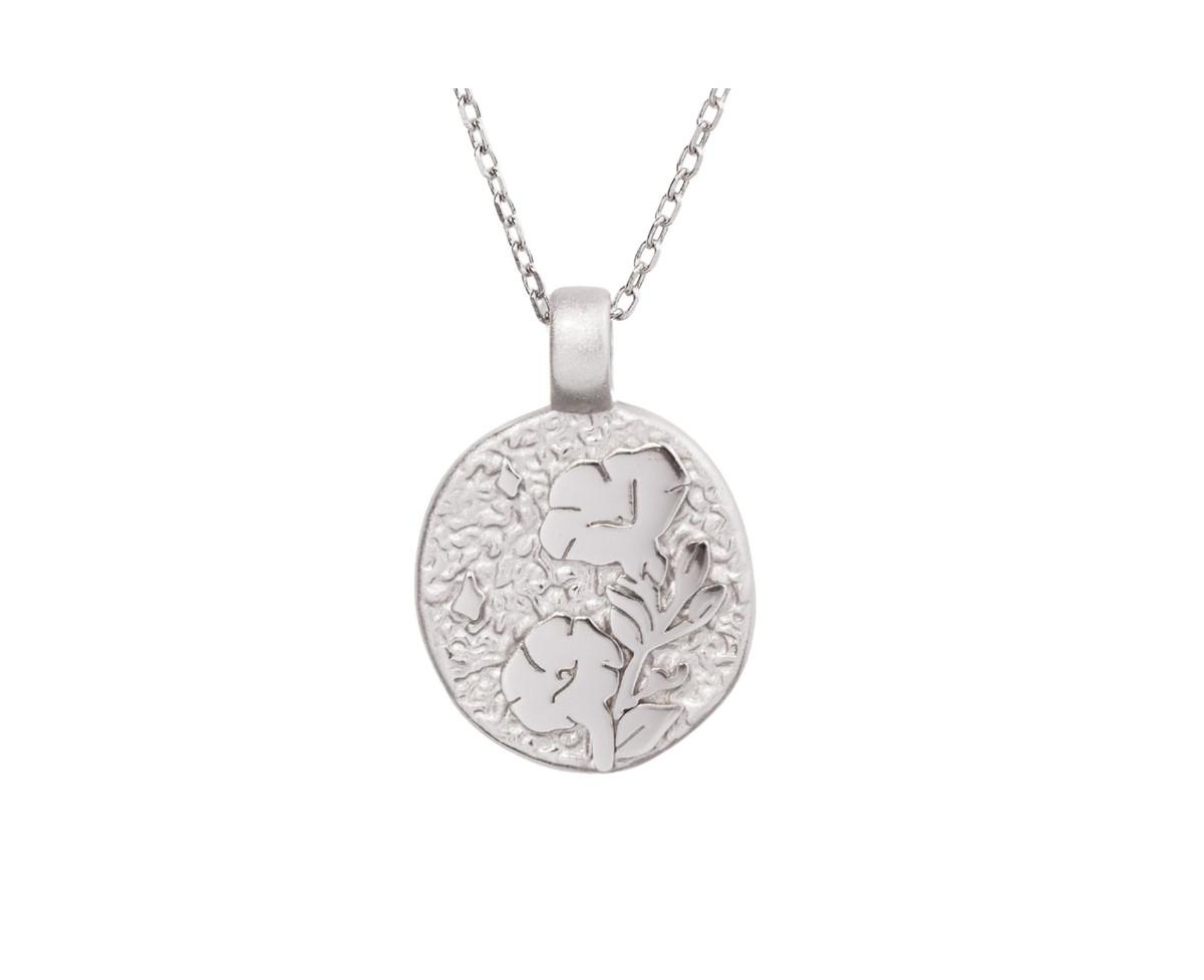 Click here for Little Sky Stone Birth Flower Silver Pendant Neckl... prices