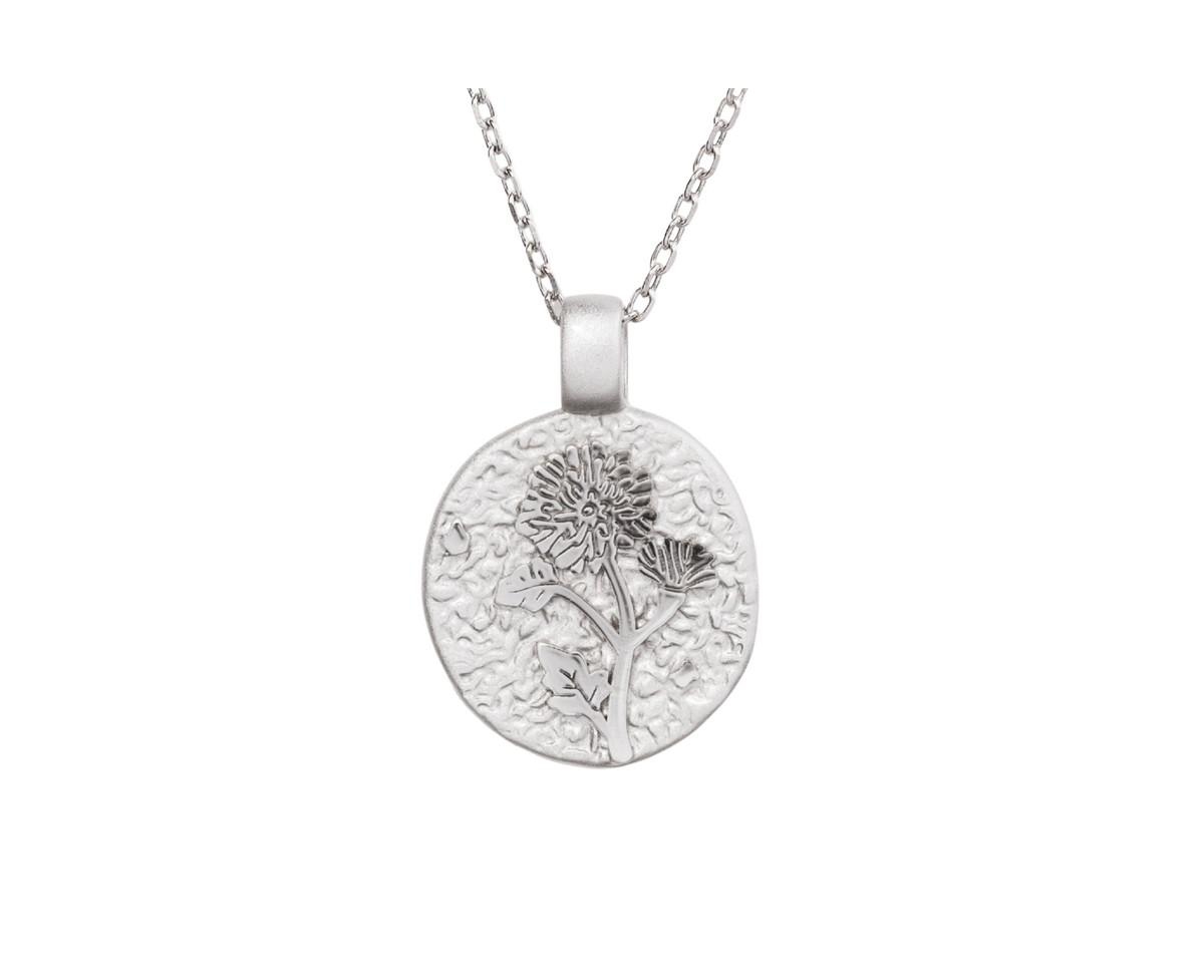 Click here for Little Sky Stone Birth Flower Silver Pendant Neckl... prices