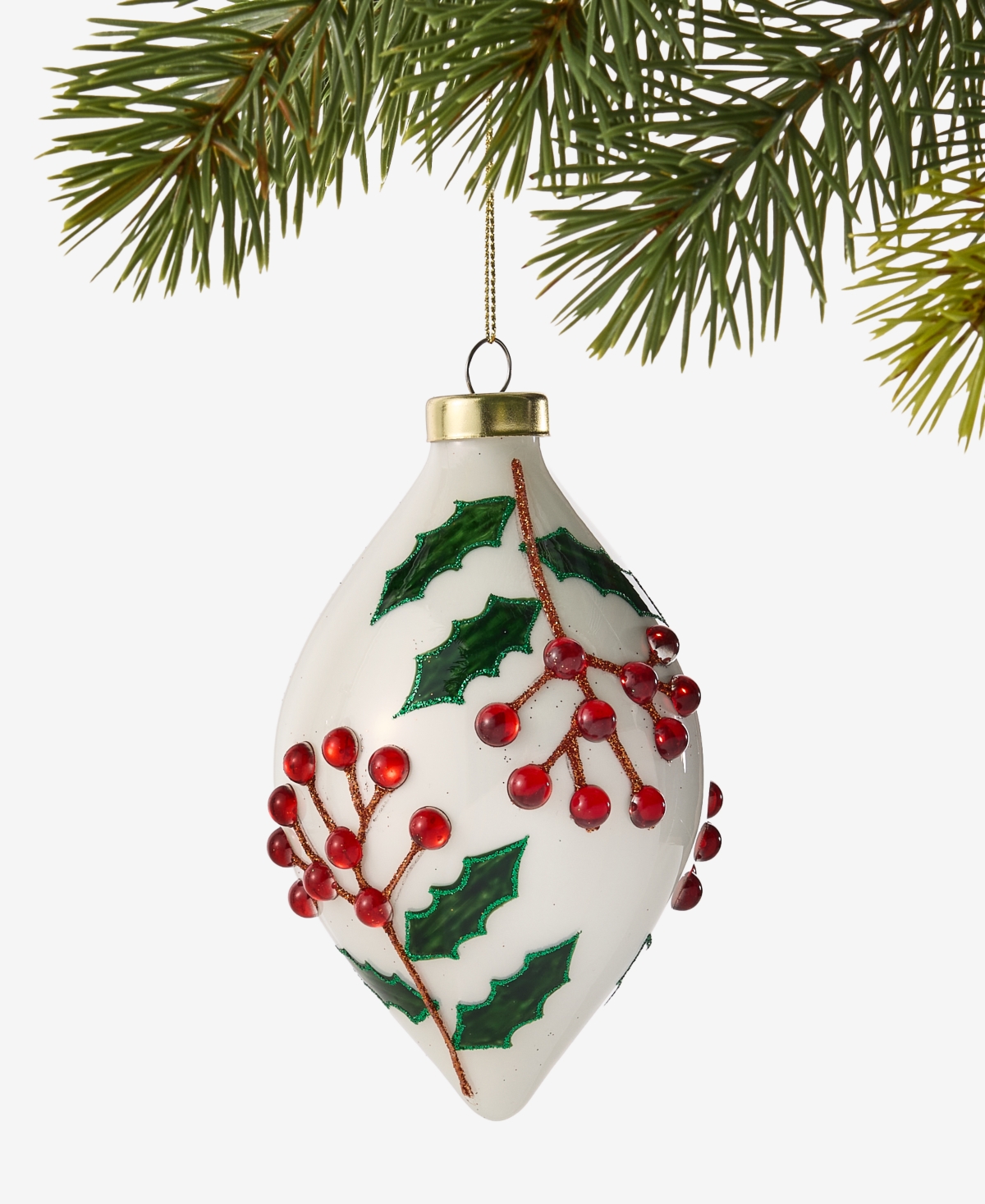 Click here for Holiday Lane Christmas Cheer Glass Drop Ornament... prices
