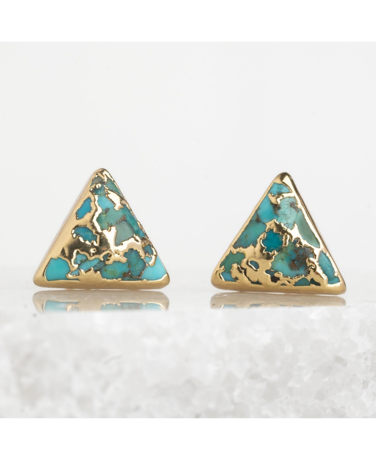 Click here for Starfish Project Ellie Triangle Turquoise Studs -... prices