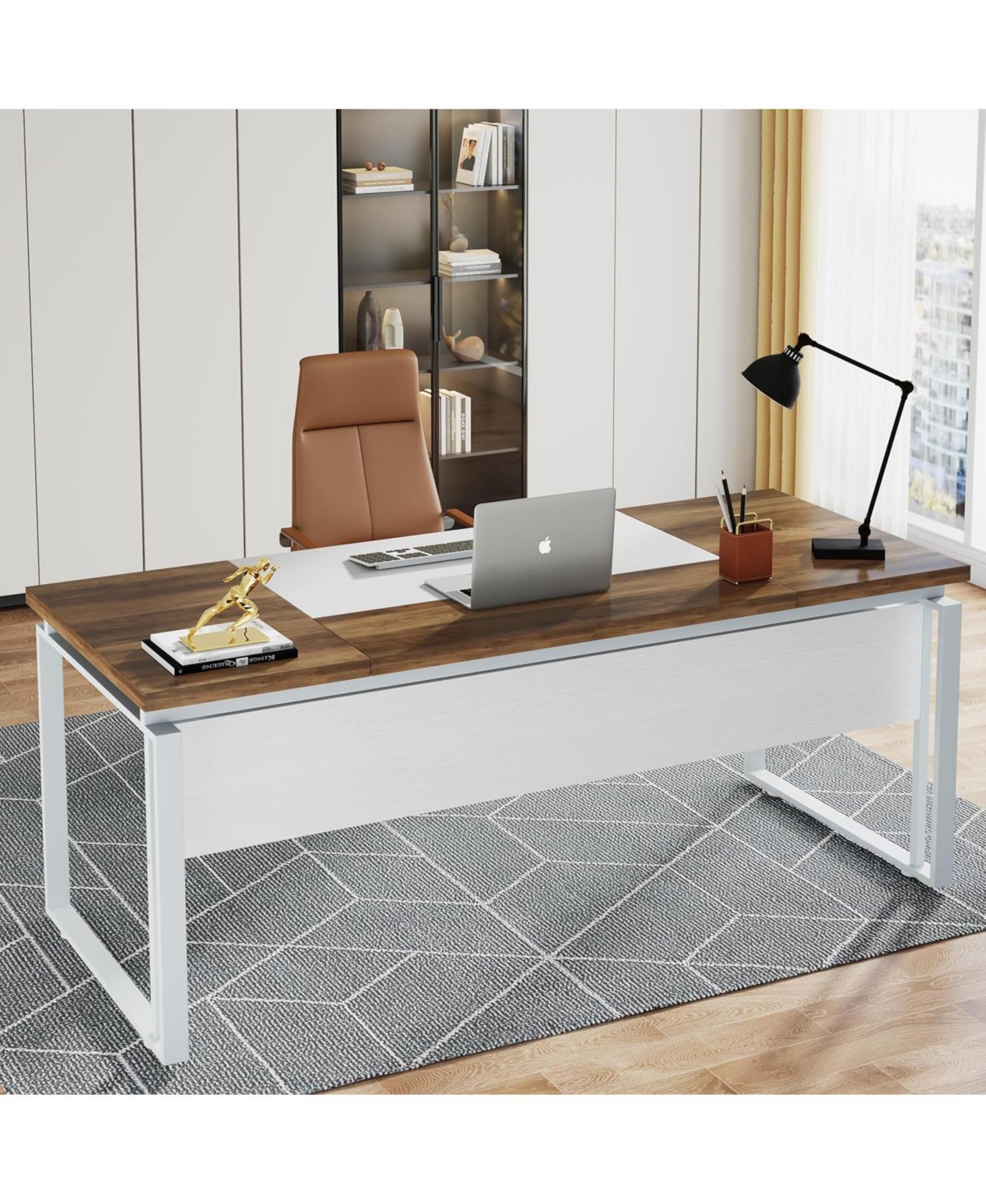Click here for Tribesigns 63" Computer Desk Home Office Desk... prices