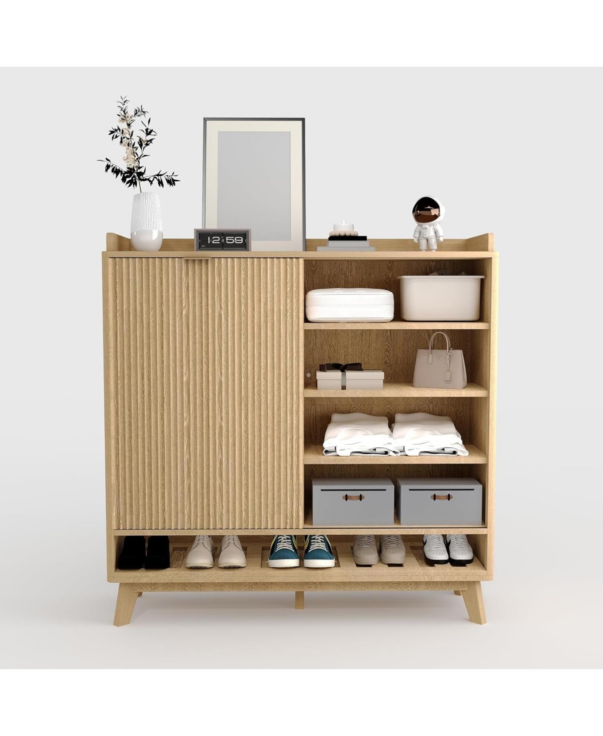 Click here for gaomon Fluted Shoe Cabinet Storage with 2 Flip Dra... prices